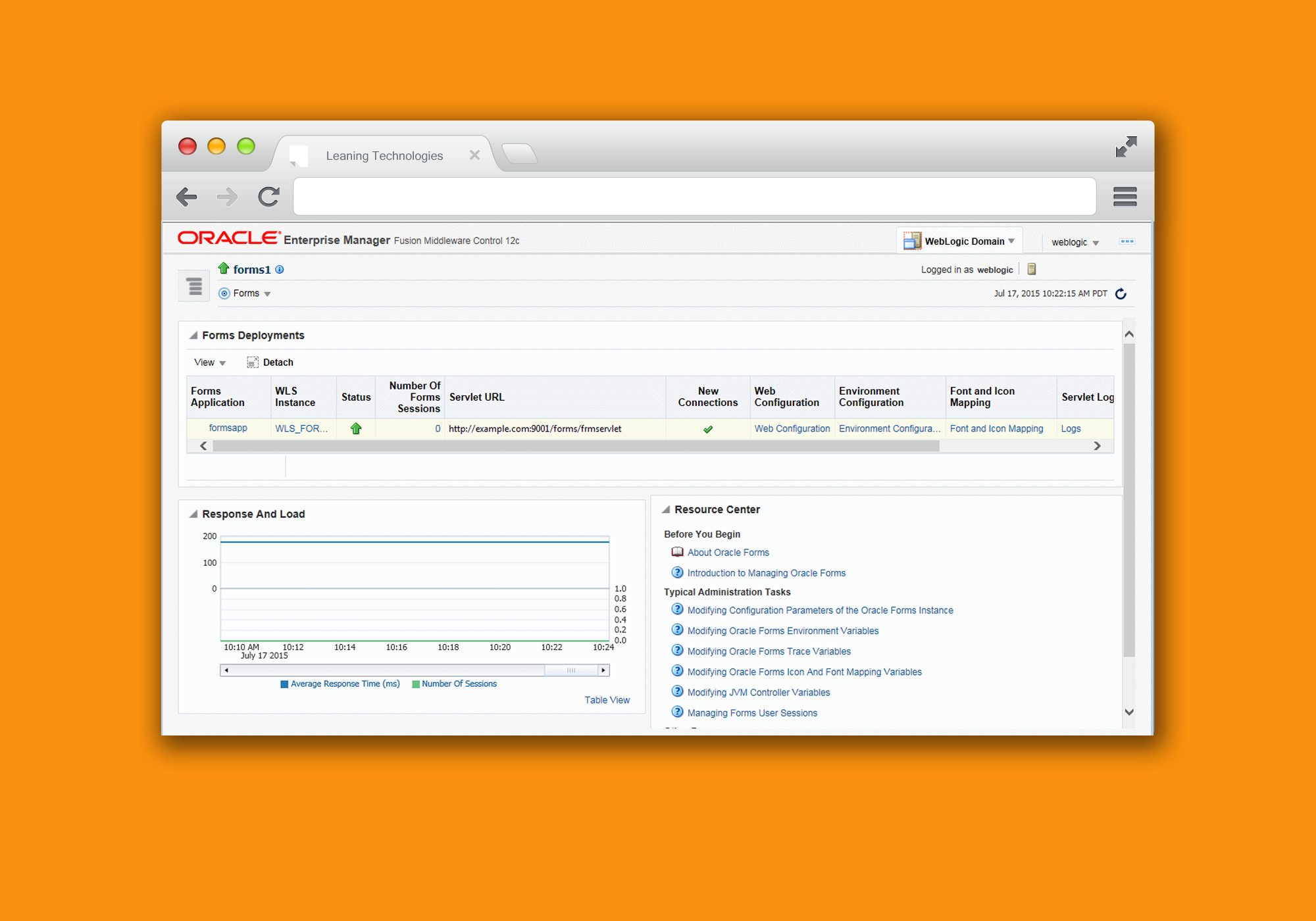 How to access Oracle Forms 10g or 11g in the browser without Internet ...
